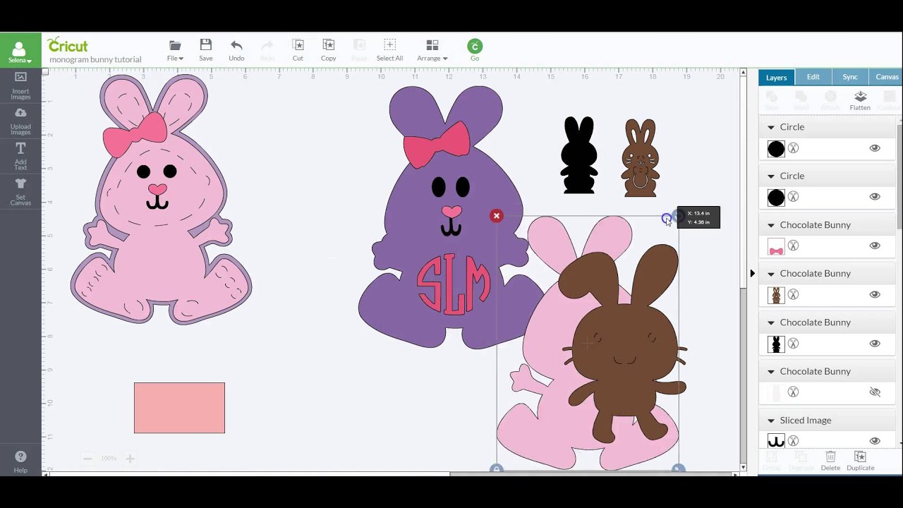 Adding a monogram to your project in Design Space - YouTube