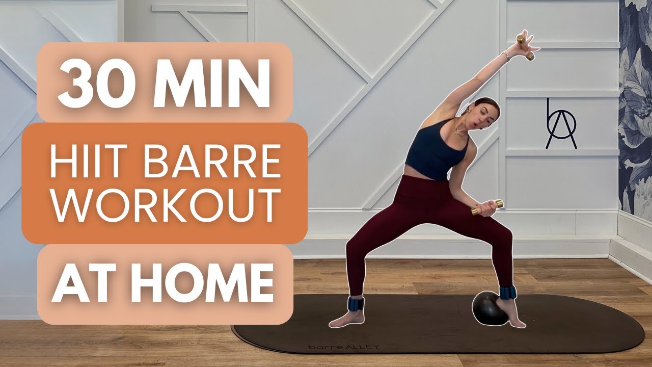 30 Minute AT HOME Barre Calorie Burning Workout 🔥 INTENSE - YouTube