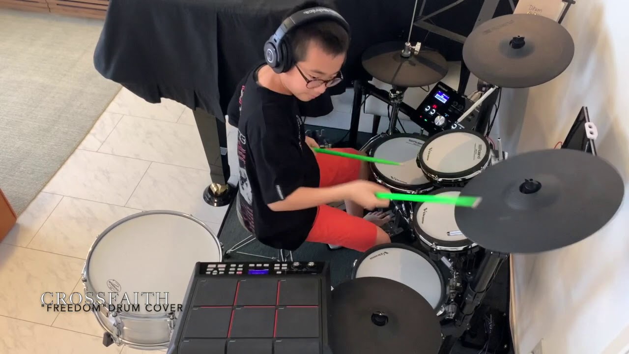 Crossfaith drum cover 11 year old drummer - YouTube