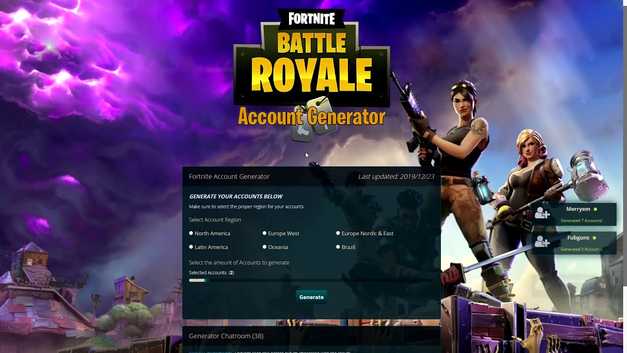 Testing Fortnite working Account Generators Fake or not - YouTube