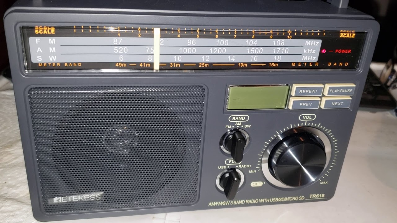 Retekess TR618 portable mediumwave 770 kHz WABC New York - YouTube