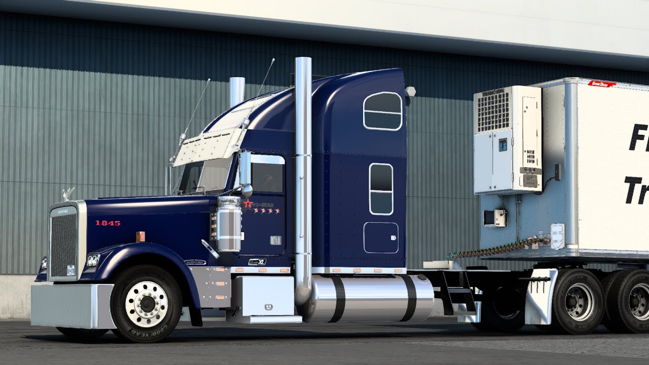 American Truck Sim Jess mods Freightliner B4RT reefer - YouTube