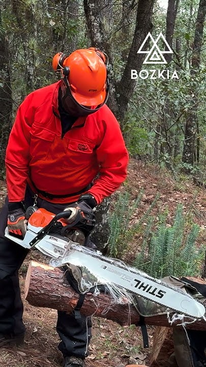 Cómo funciona una prenda anticorte de motosierra. #bozkia #motosierra - YouTube