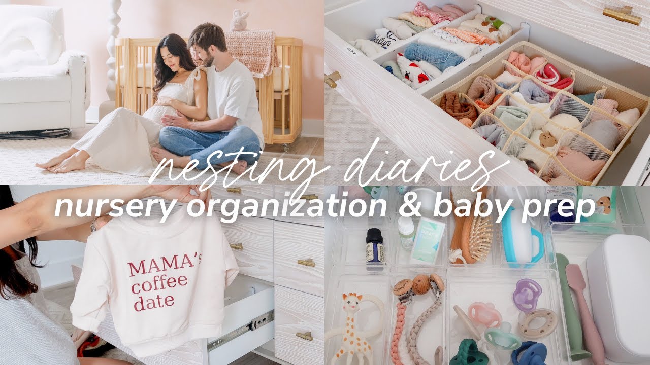 🧺 Nesting Diaries | Nursery Organization & Prepping for Baby as a First ...