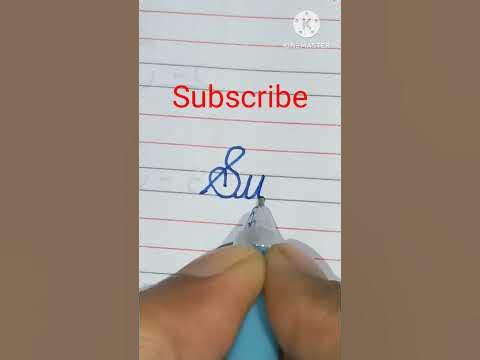How to write SUN in cursive writing I #handwriting #cursive # ...