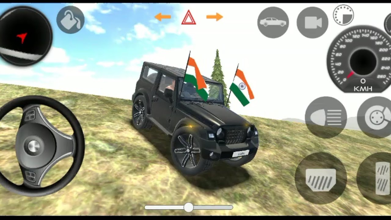 Indian Black Thar Real Gameplay Video Indian Car Simulatior 3d# ...