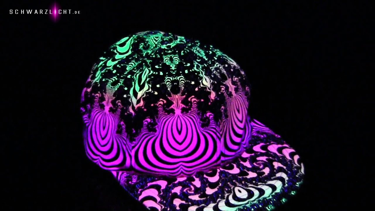 Schwarzlicht Neon Baseball Caps --- Blacklight Neon Baseball Caps - YouTube