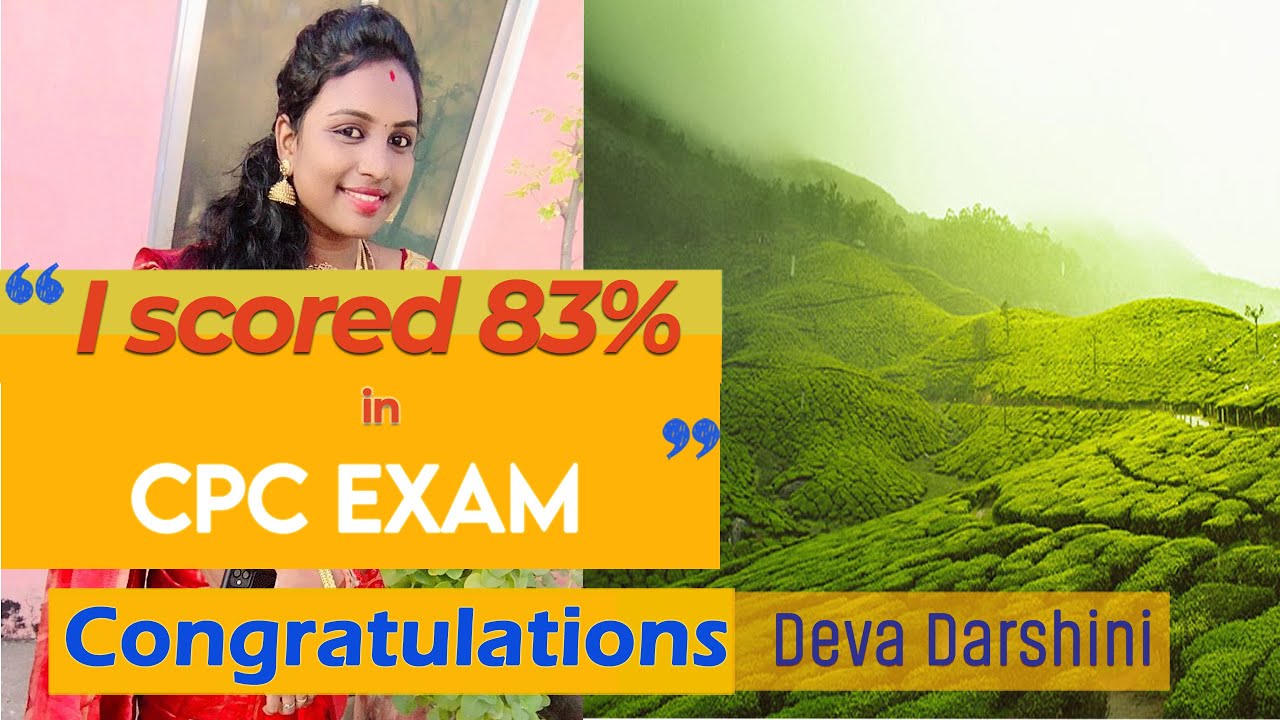 Two friends Deva darshini & Divya passed CPC exam and scored each 83% - YouTube