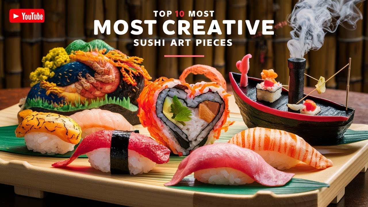 Top 10 Most Creative Sushi Art Pieces - YouTube