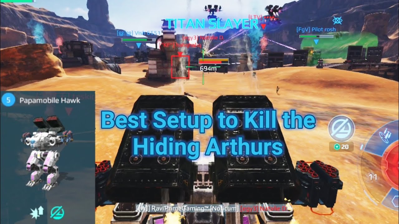 War Robots. The Best Setup to Kill those Hefty Hiding Arthurs. - YouTube
