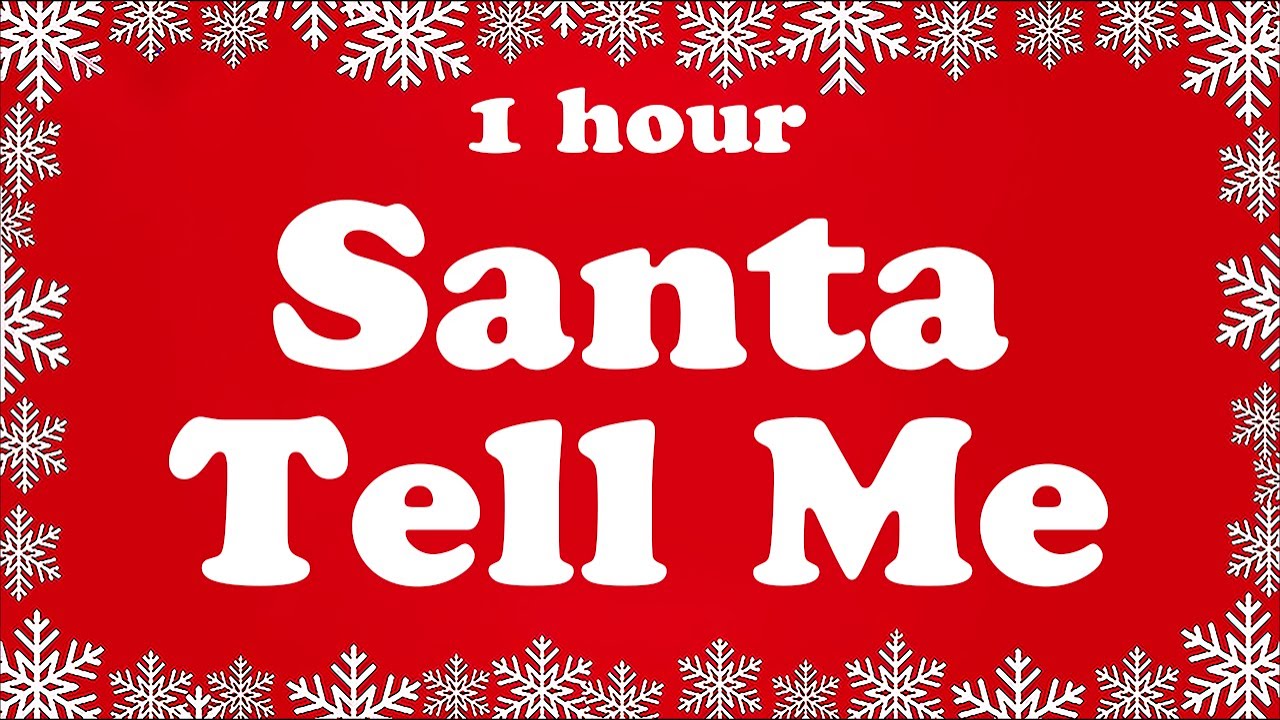 Santa Tell Me - Ariana Grande with Lyrics 1 Hour Christmas Carols 2021 ...