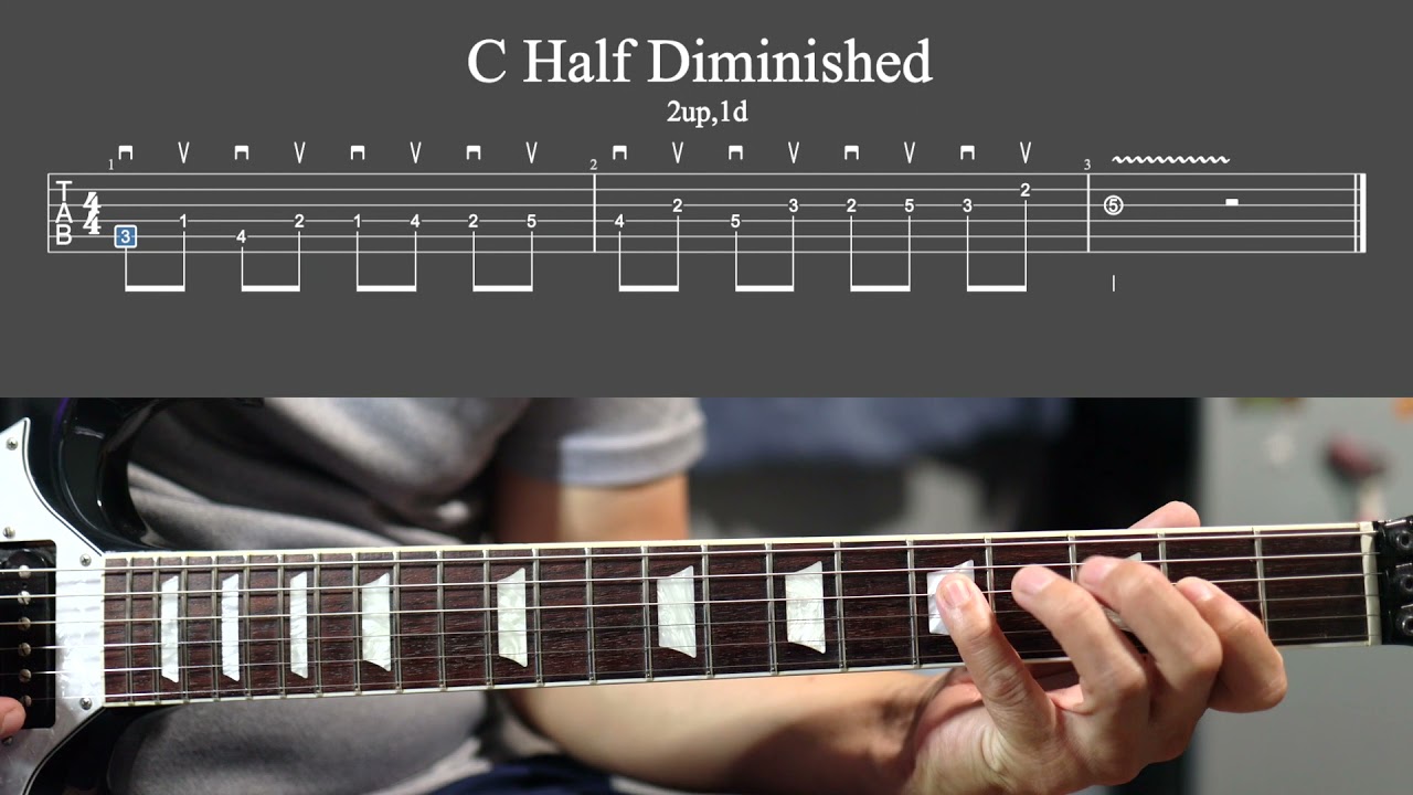 C Half Diminished Pattern 2up,1d - YouTube