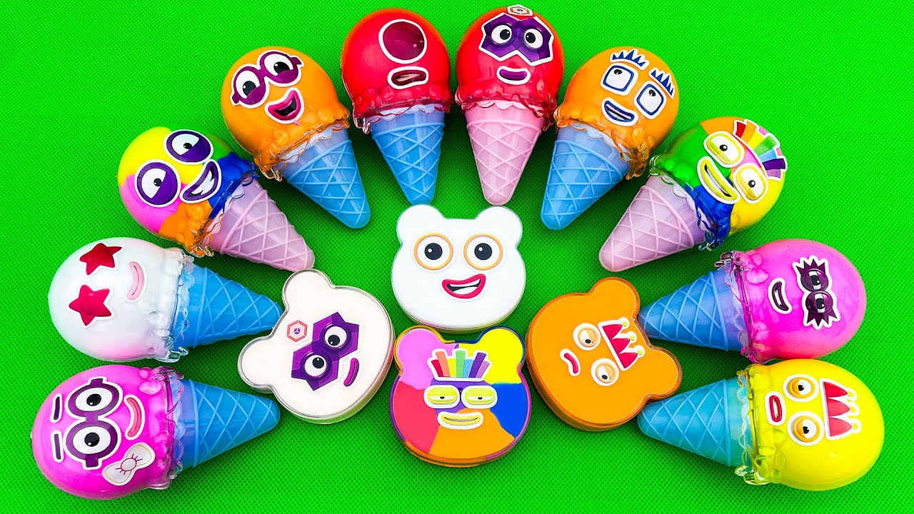 Numberblocks, Alphablocks | Looking Clay & Slime With Colorful Ice ...