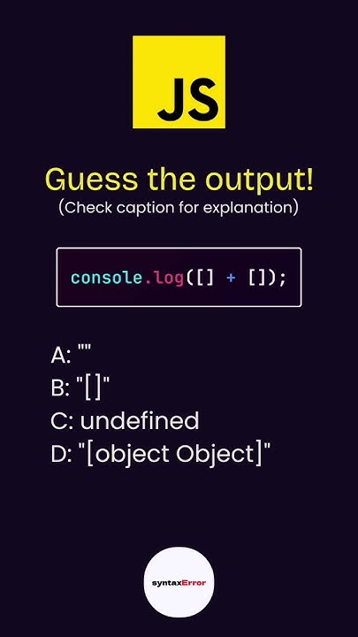 Guess the Output #javascript #programming #computerscience - YouTube