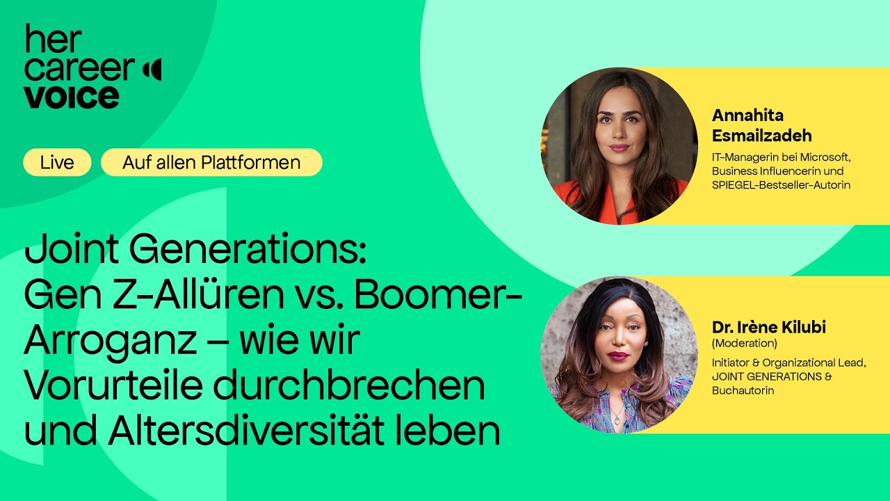 Podcast herCAREER Voice: Joint Generations – Gen Z-Allüren vs. Boomer-Arroganz - YouTube
