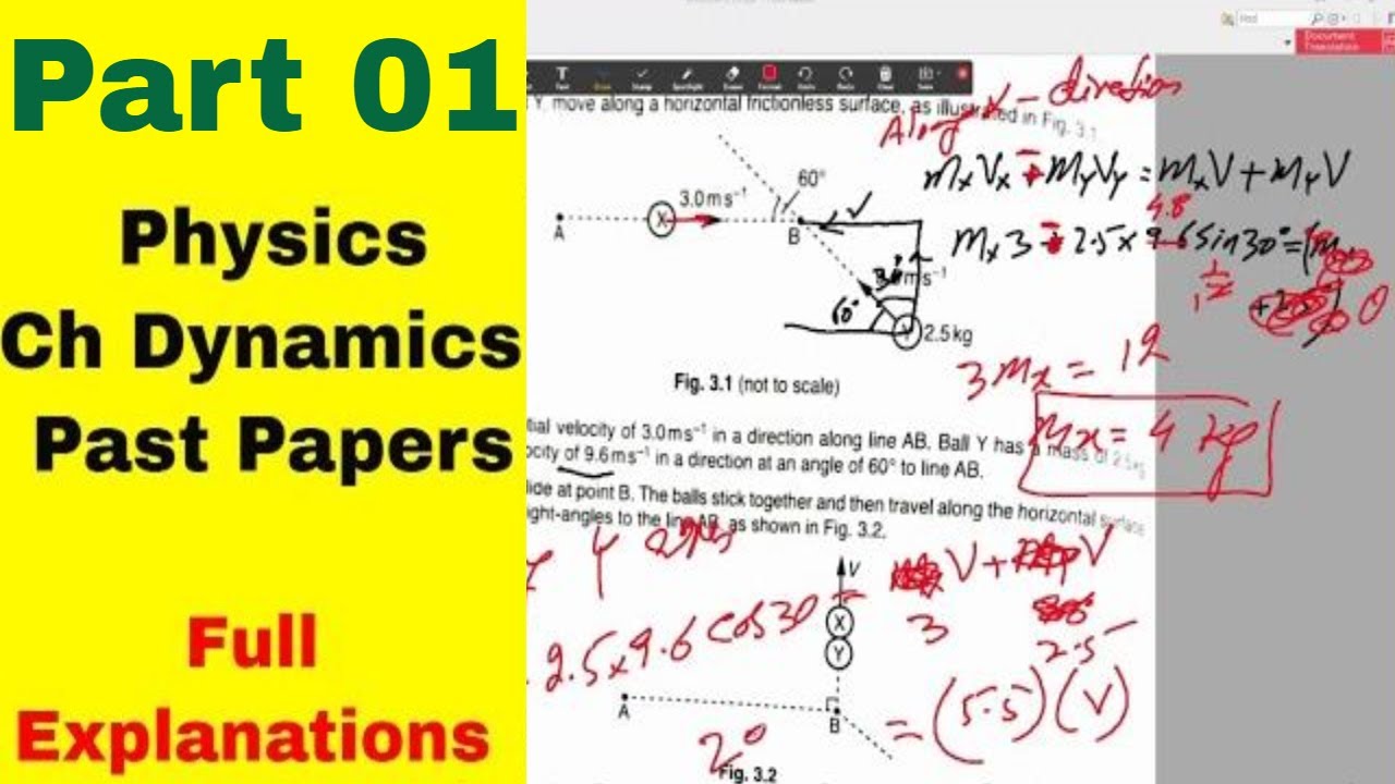 Dynamics Past Papers || A-Level || Physics || Part 01 - YouTube