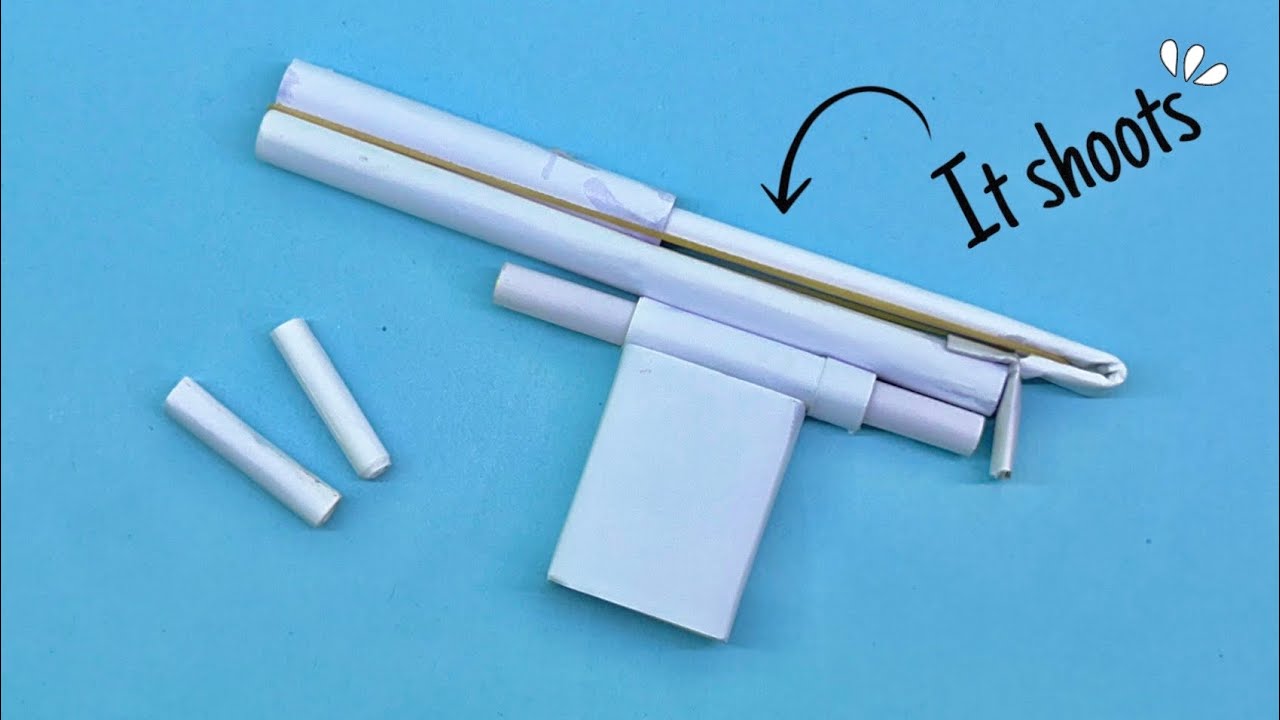 How to make paper gun easy and fast that shoots paper bullets | diy ...