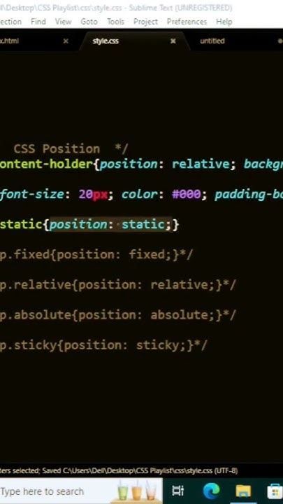 Static Or Default Position In Css Html Css3 Code Coding Css3 Cssposition Static Youtube