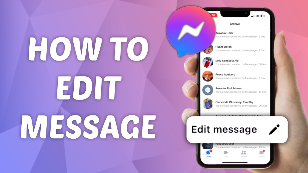 How to Edit Message In Messenger Latest Update - YouTube