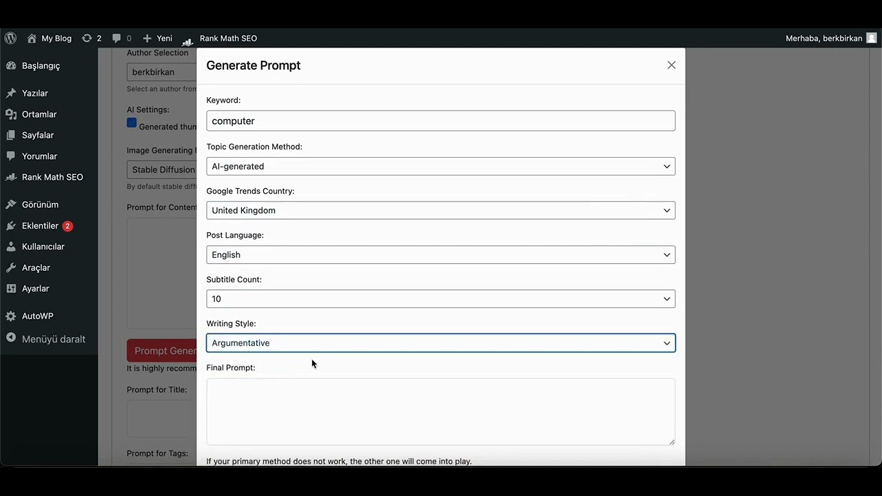 AutoWP Automatic AI Generated Post - YouTube