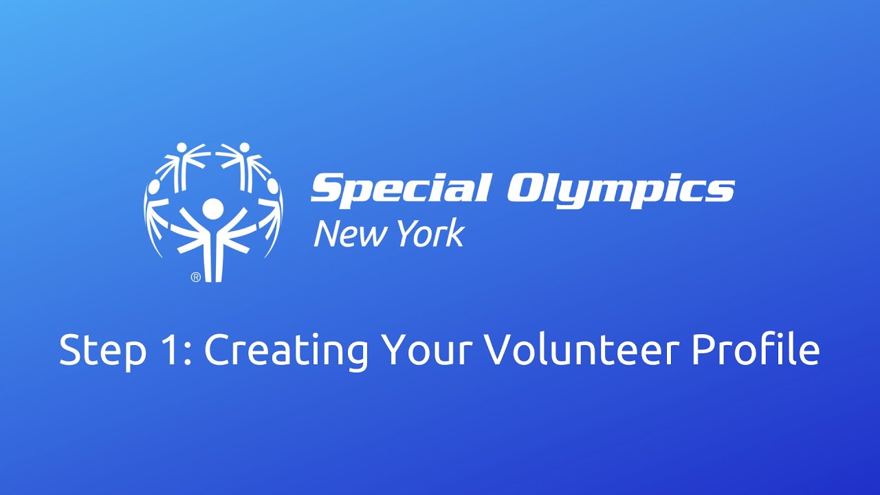 Step 1: Creating Your Volunteer Profile - YouTube