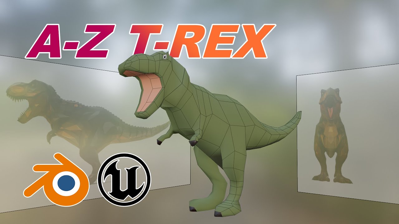 A to Z T-Rex - Material Setup in Blender - YouTube