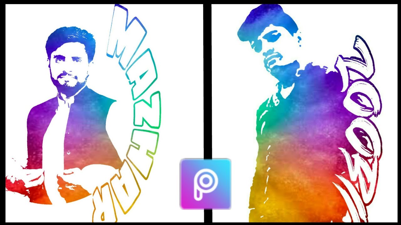 Name Portrait Effect || Multi Color Effect || Picsart Editing Tutorial ...