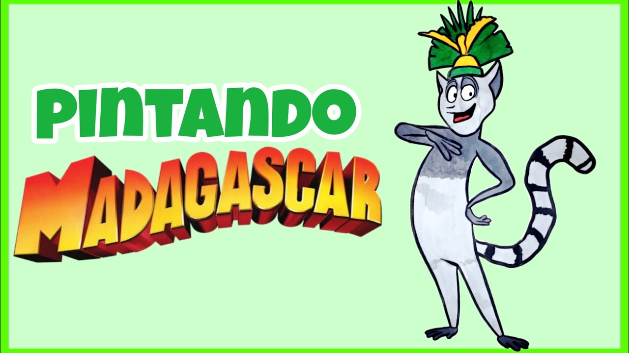 Rei Julian do madagascar desenho animado infantil pintando desenhos com ...