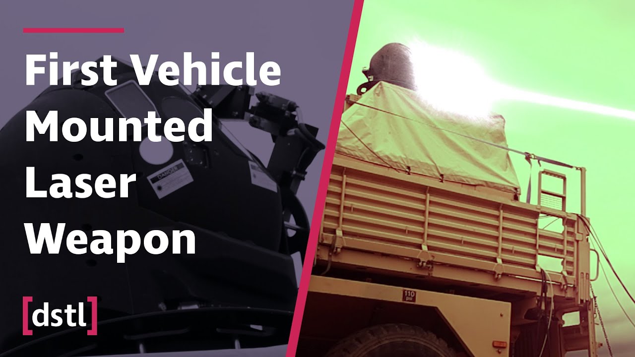 First trial on British Army vehicle for high-powered laser weapon - YouTube
