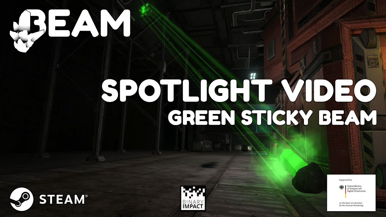 Beam Spotlight - Green Sticky Beam - YouTube