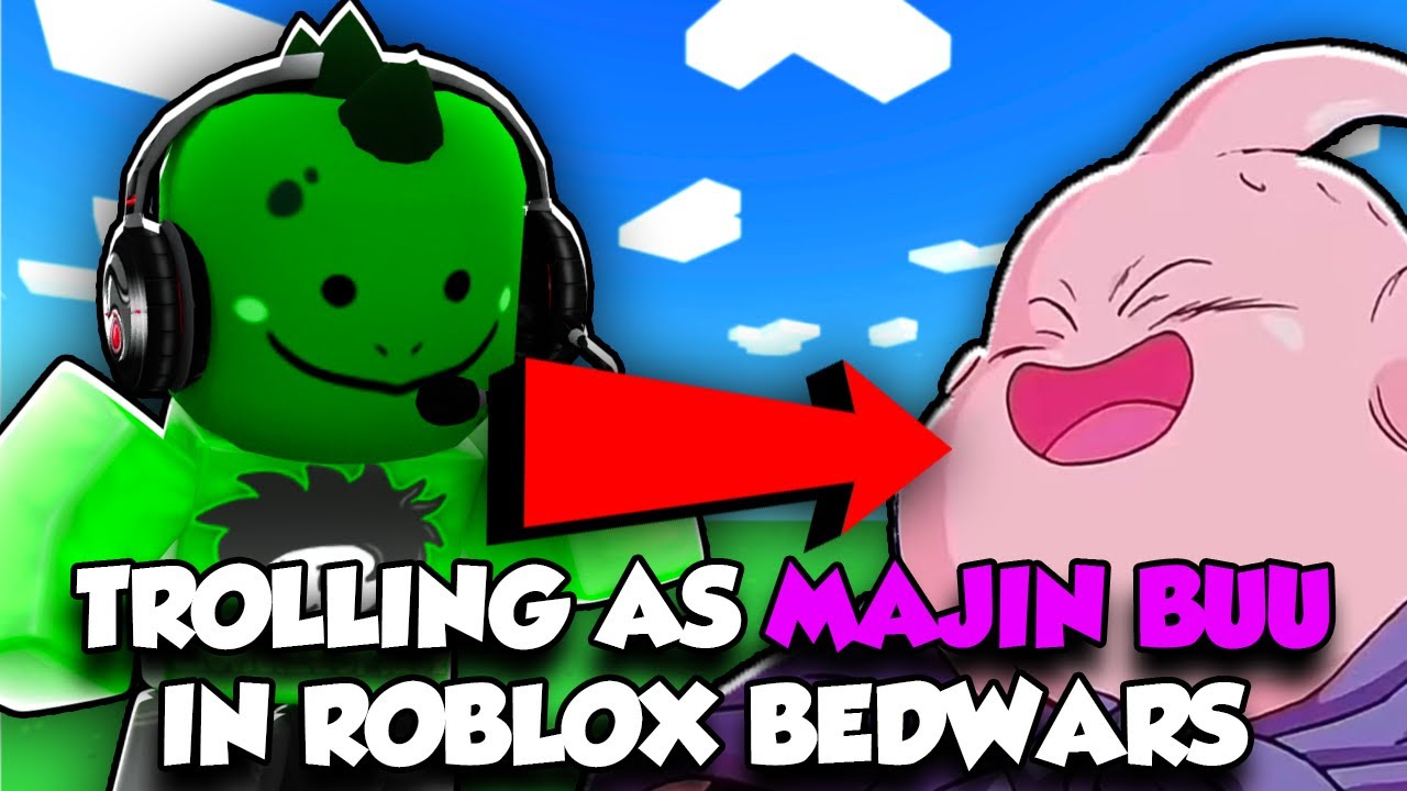 Trolling As MAJIN BUU With VOICE CHAT In Roblox Bedwars! (funny moments ...