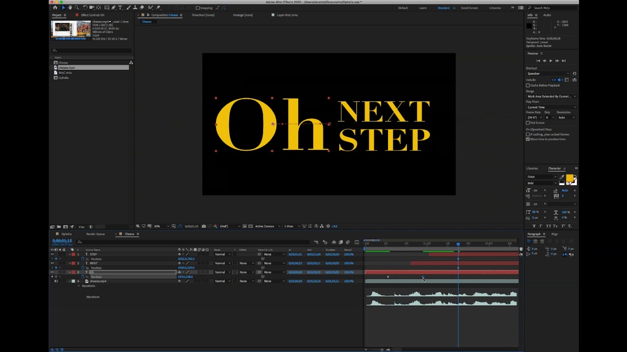 Simple Position Animation on Multiple Text Layers in After Effects ...
