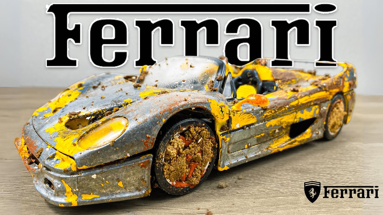 Restoration of destroyed rusty FERRARI F-50 GT 1995 Super Car. BTS ASMR ...