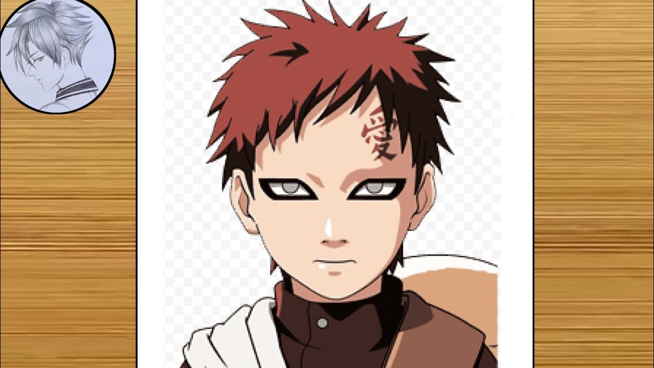 How to draw Gara from Naruto l Easy step by steps - YouTube