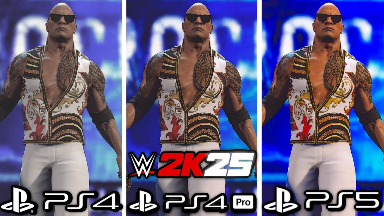 WWE 2K25 PS4 vs PS4 Pro vs PS5 Graphics Comparison - YouTube