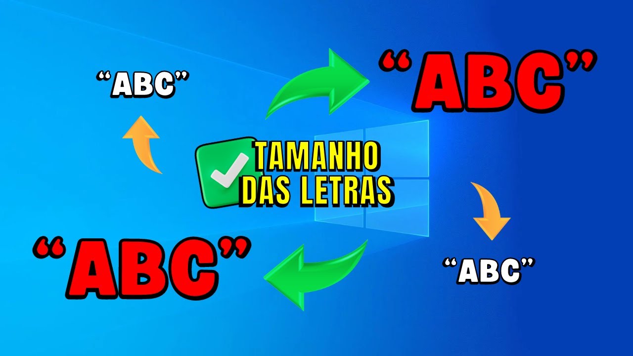 COMO AUMENTAR ou DIMINUIR o TAMANHO das LETRAS do PC ou NOTEBOOK 💻 ️ ...