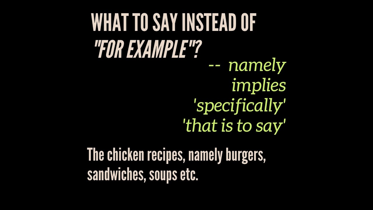 What to say instead of "for example"? - Tamil #shorts - YouTube