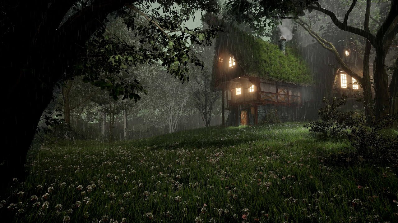 Cozy Rain in Deep Forest | Gentle Rain & Deep Forest Cabin | Relaxing ...
