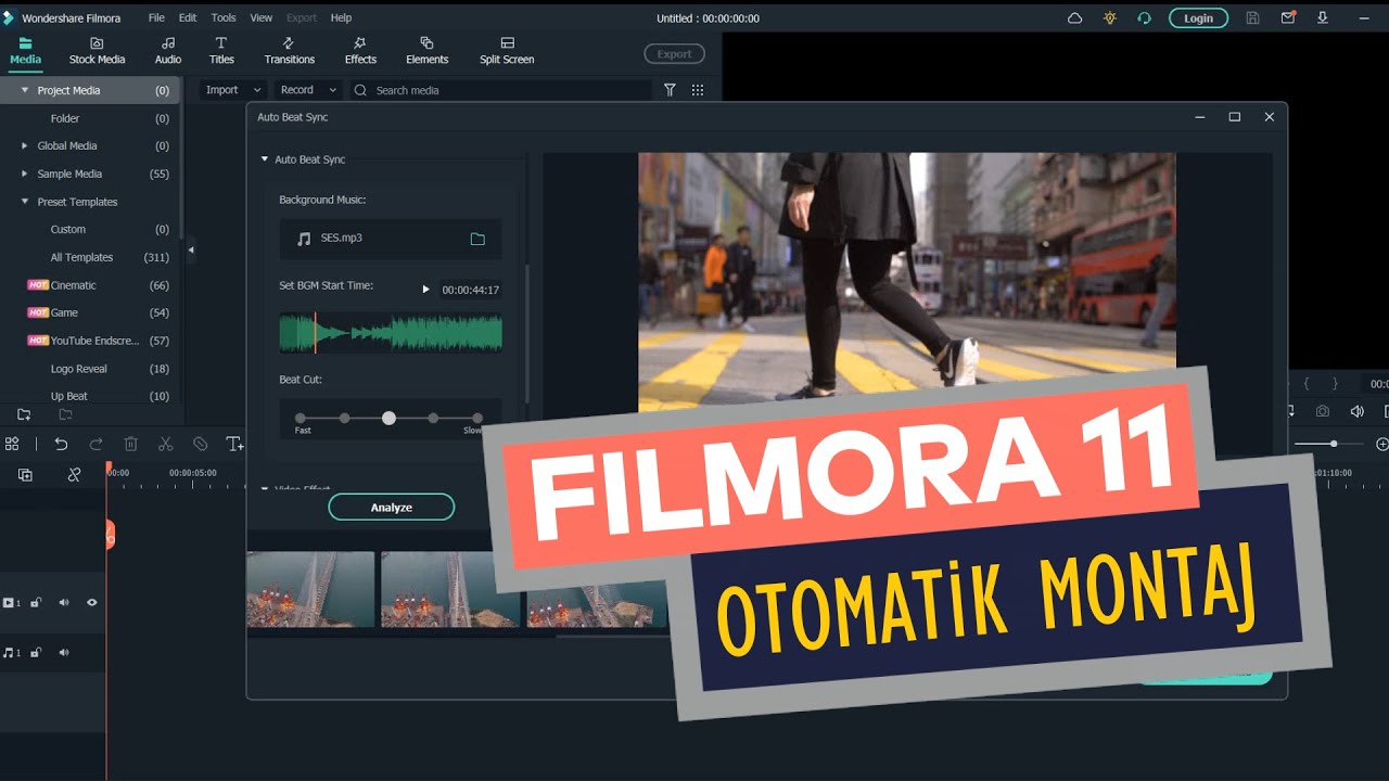 Wondershare filmora 11 Otomatik montaj - Filmora 11 auto beat sync #filmora11 - YouTube