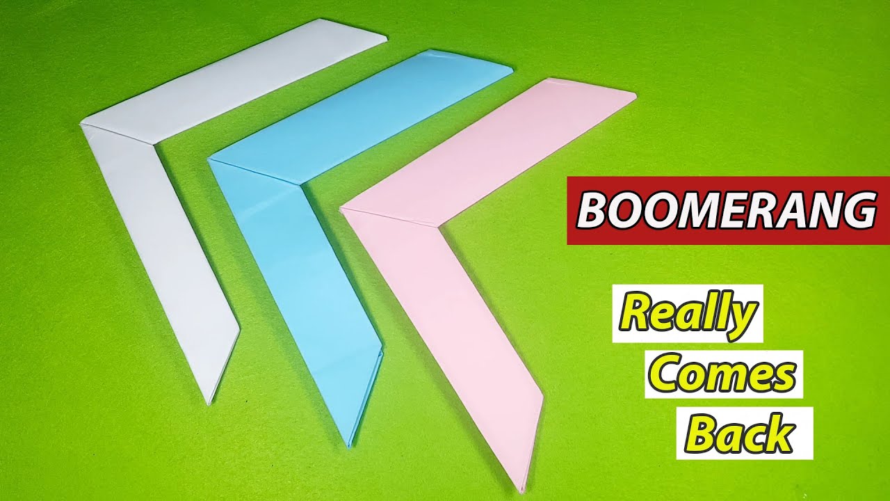 How to make a Boomerang out of paper - Boomerang Flies And Returns ...