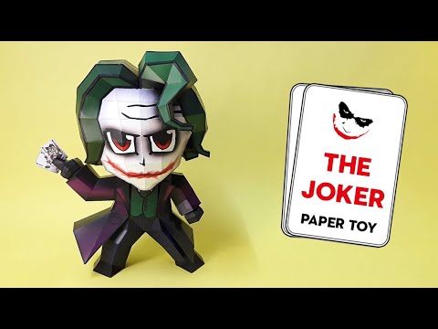 Joker paper toy - How to make a cute Joker paper toy [Template in ...