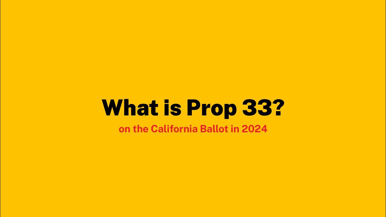 What is California's Prop 33? - YouTube