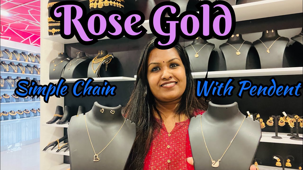 Rose gold simple necklace collection for office | collage going wear ...