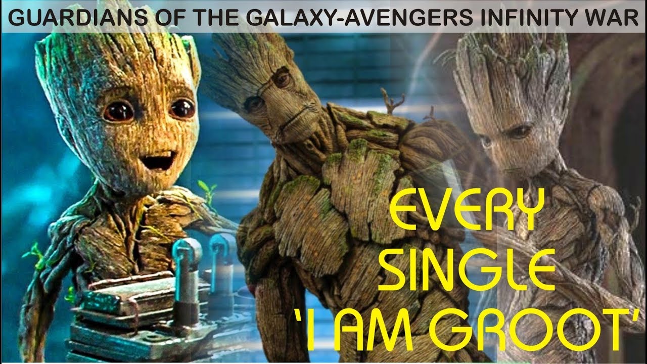 Every Single "I am Groot" dialogue in MCU | Samdev Moviclips - YouTube