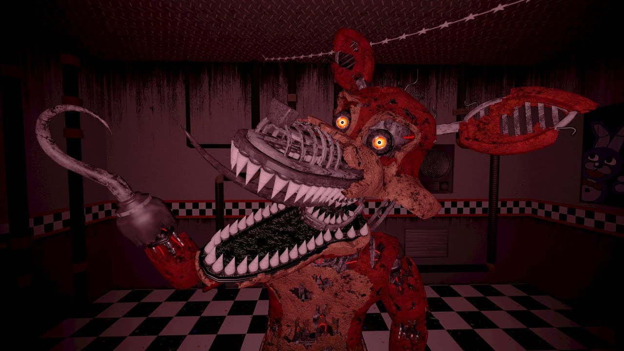 [FNAF/SFM] (fanmade) NIGHTMARE FOXY'S JUMPSCARE - YouTube