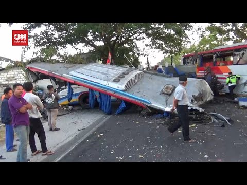 Kecelakaan Adu Banteng Bus Eka vs Sugeng Rahayu, 3 Orang Tewas