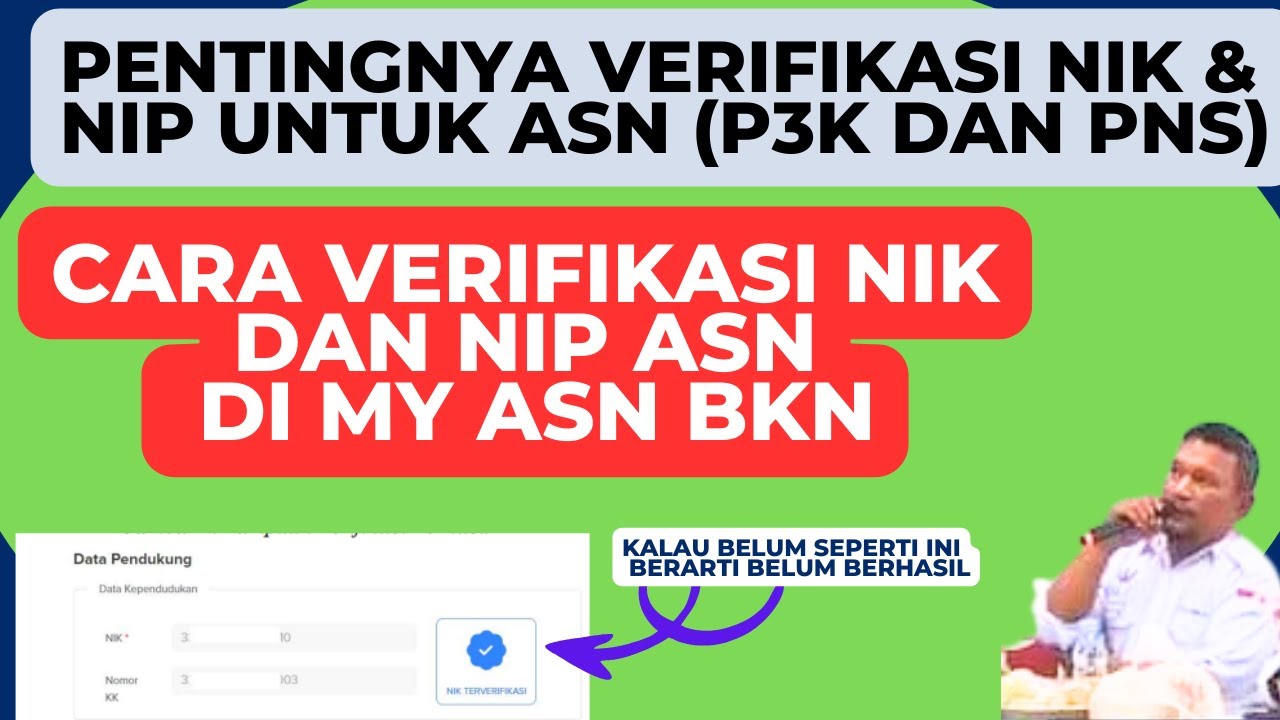 Cara Verifikasi NIK Dan NIP ASN Di MyAsn BKN - YouTube