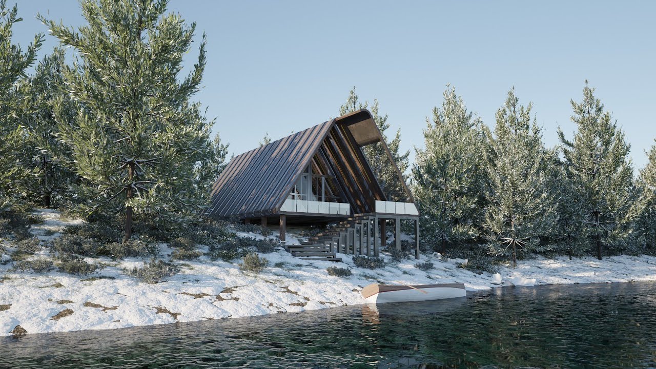 Triangle House & Lake | Winter Vibes - YouTube