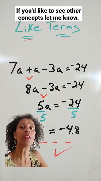 Combining Like Terms in a Polynomial - YouTube