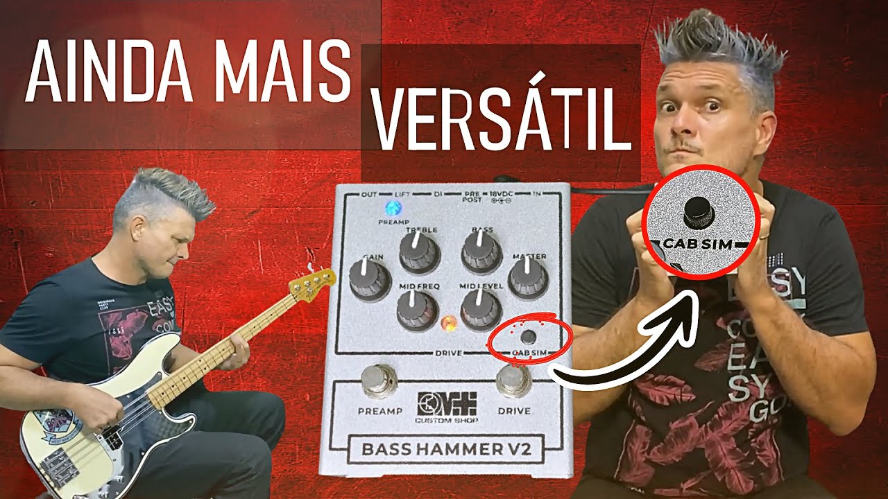 DMT BASS HAMMER V2 Preamp DI Overdrive AGS para Contrabaixo - YouTube